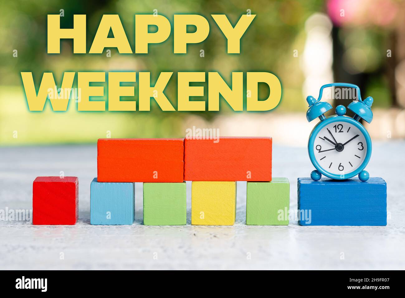 Sign displaying Happy Weekend. Concept meaning something nice has ...