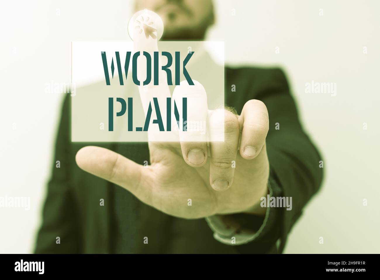 Inspiration showing sign Work Plan. Word Written on project to be ...