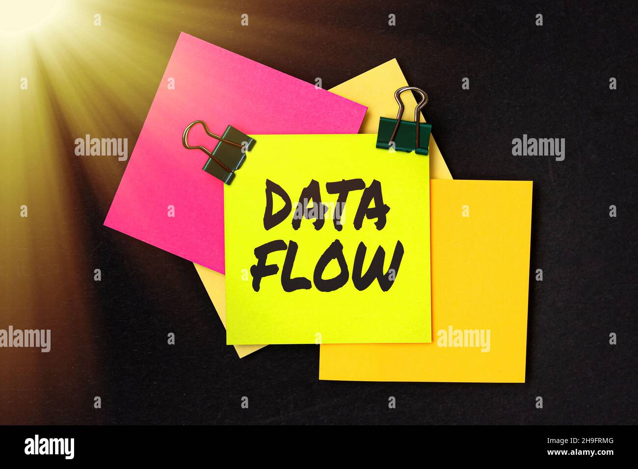 Sign displaying Data Flow. Business concept the movement of data through a system comprised of ...