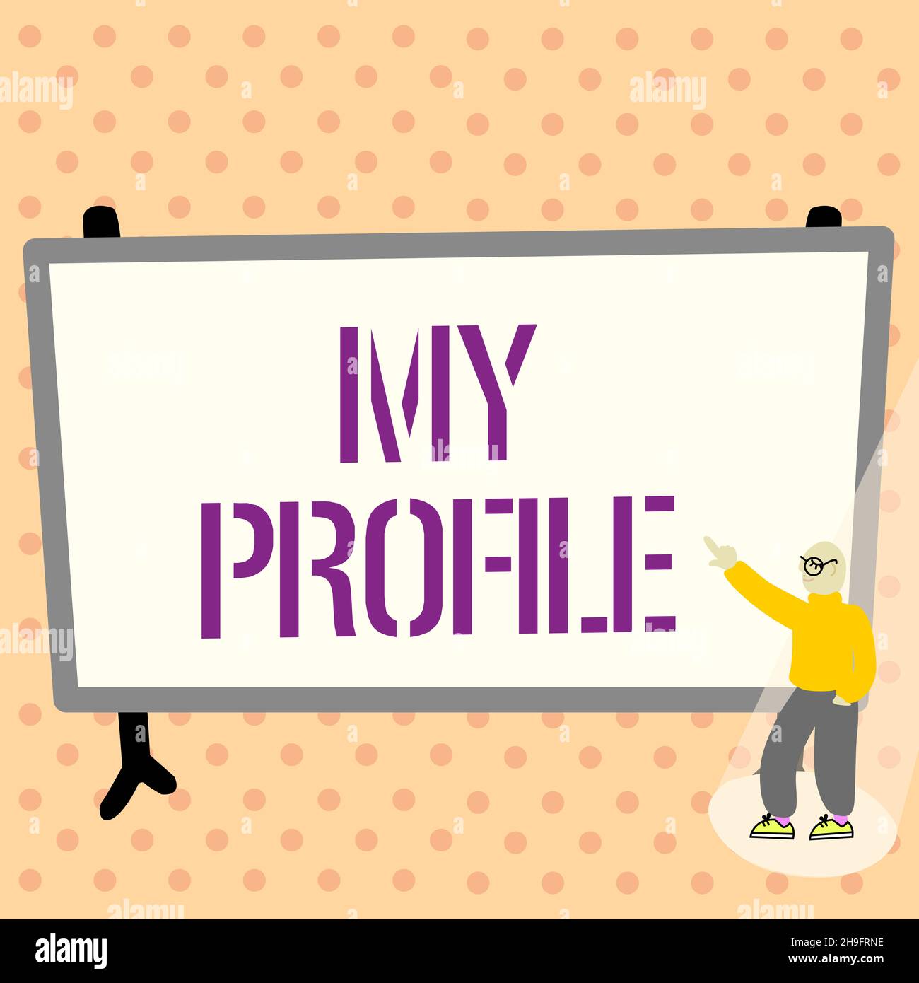 Inspiration showing sign My Profile. Business concept record of your ...