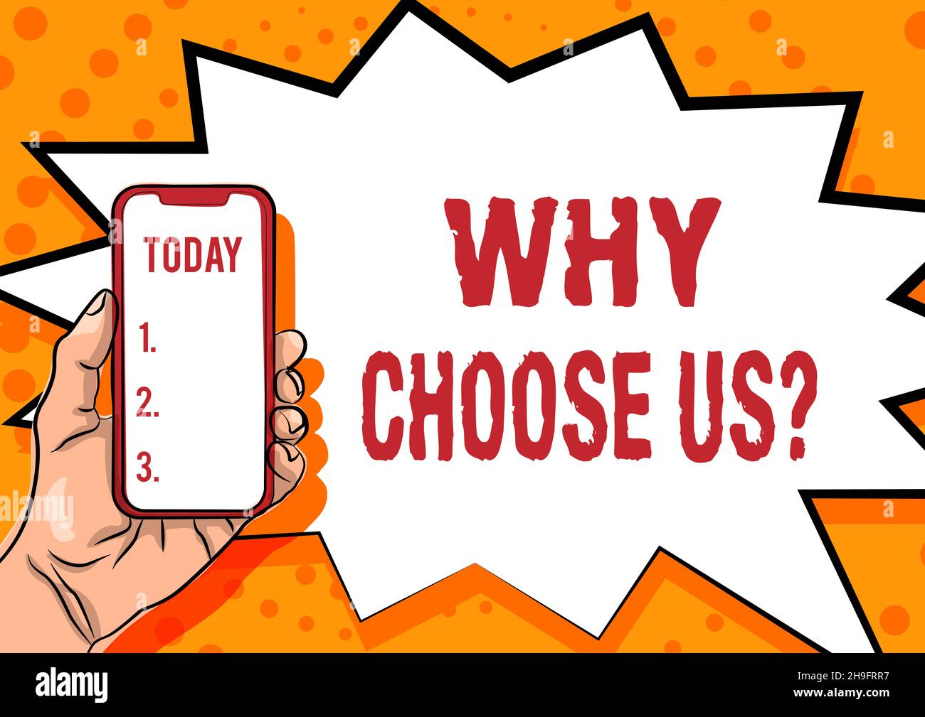 Text showing inspiration Why Choose Us Question. Concept meaning list ...