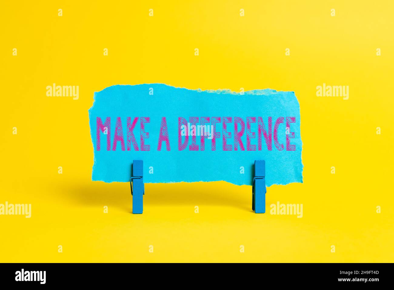 Text sign showing Make A Difference. Business concept have significant ...