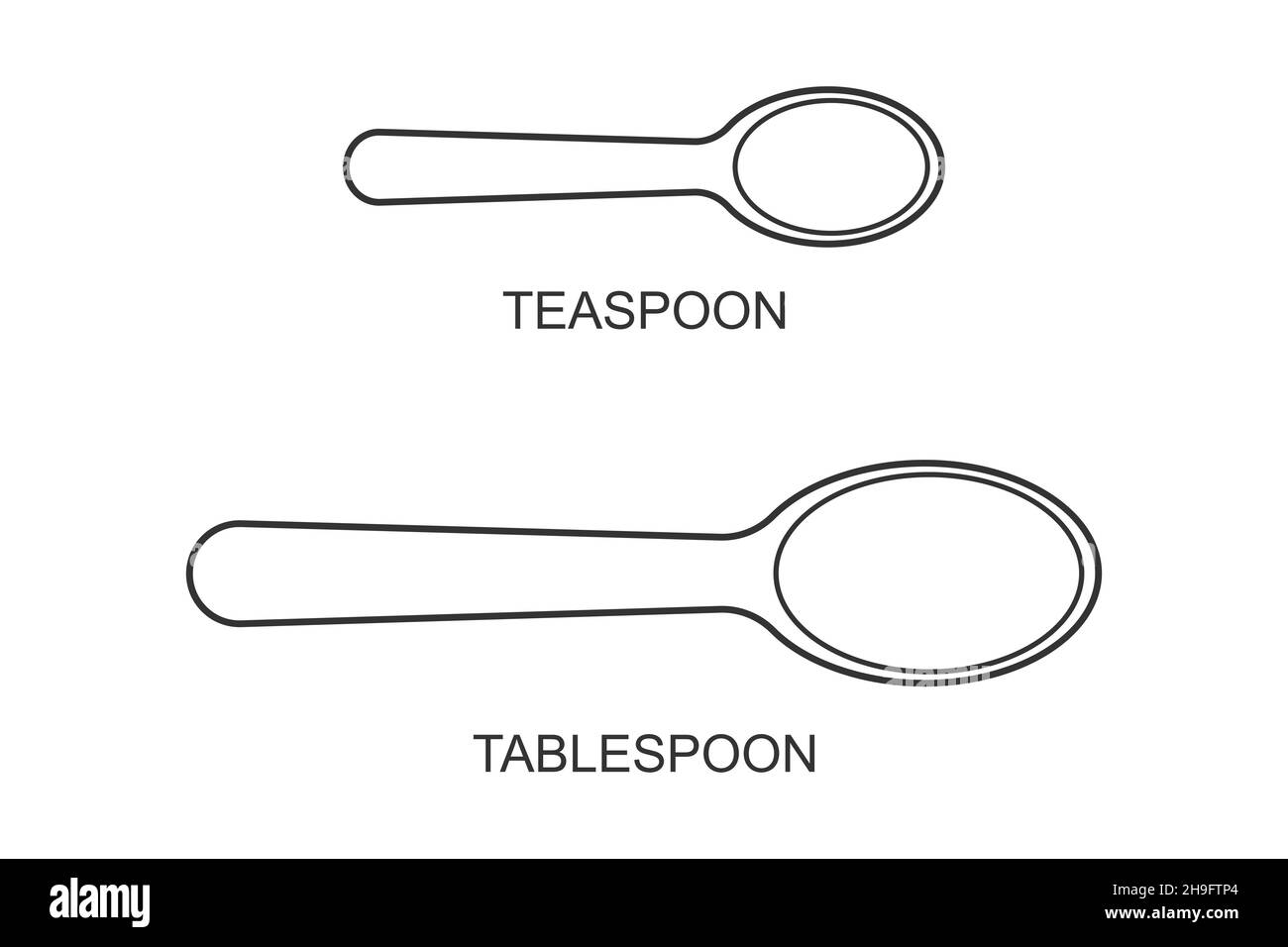 Tablespoon measuring spoon Stock Vector Images - Alamy