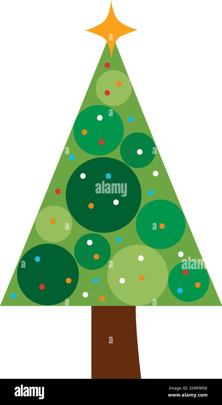 christmas tree with circles icon Stock Vector Image & Art - Alamy
