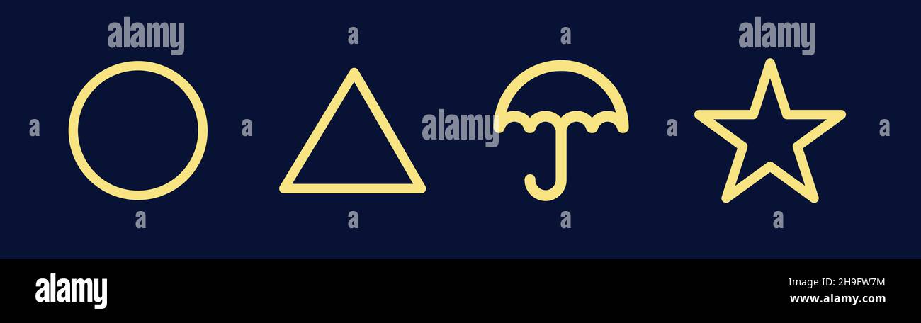 Korean tv show squid game seamless pattern stock illustration Stock ...