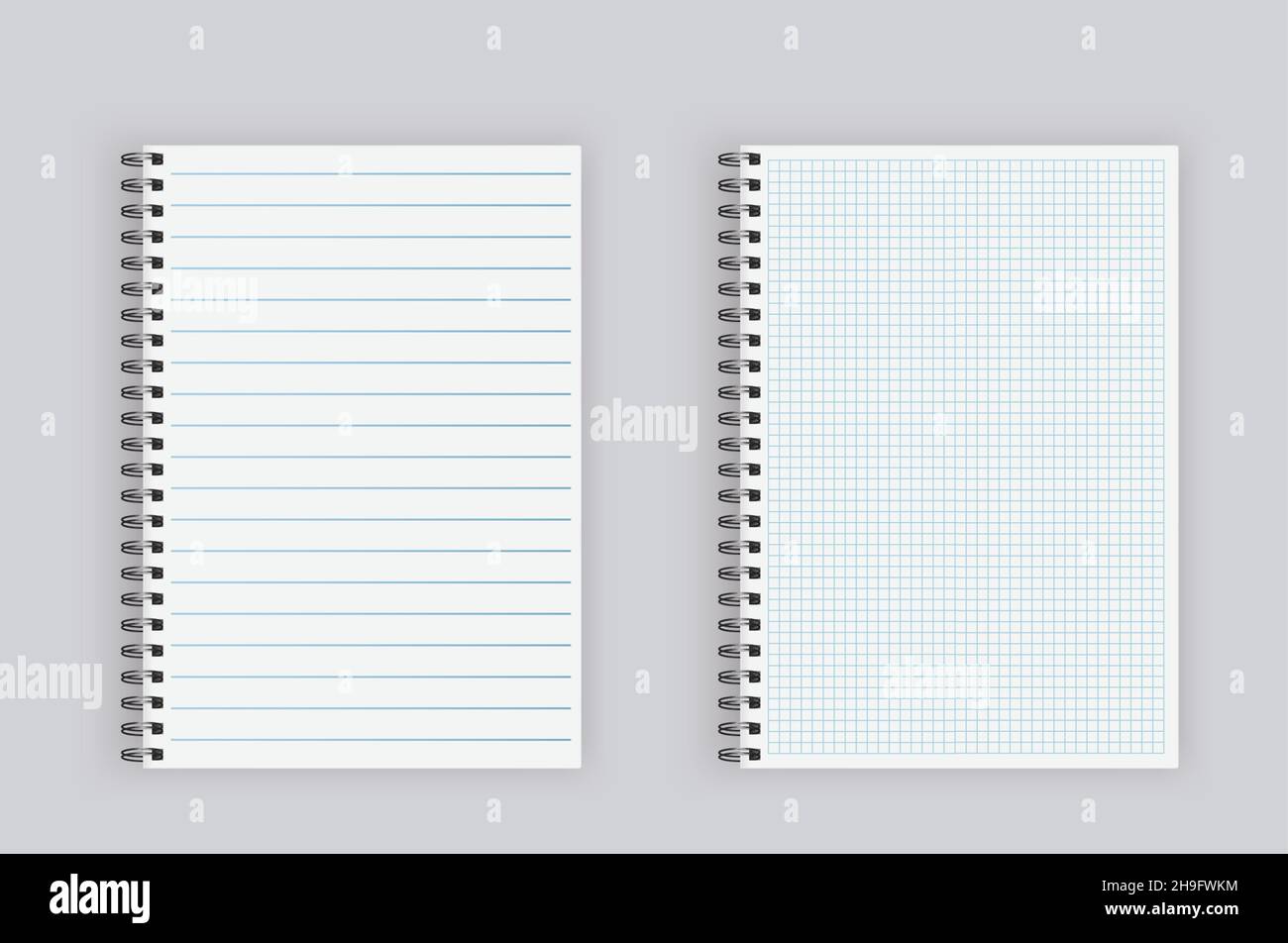 Set of blank spiral notepad notebook Stock Vector Image & Art - Alamy