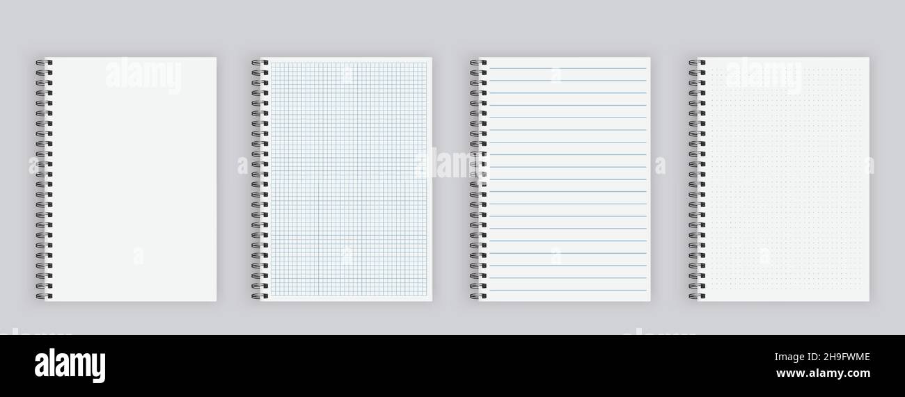 Square spiral notebook notepad Stock Vector Images - Alamy