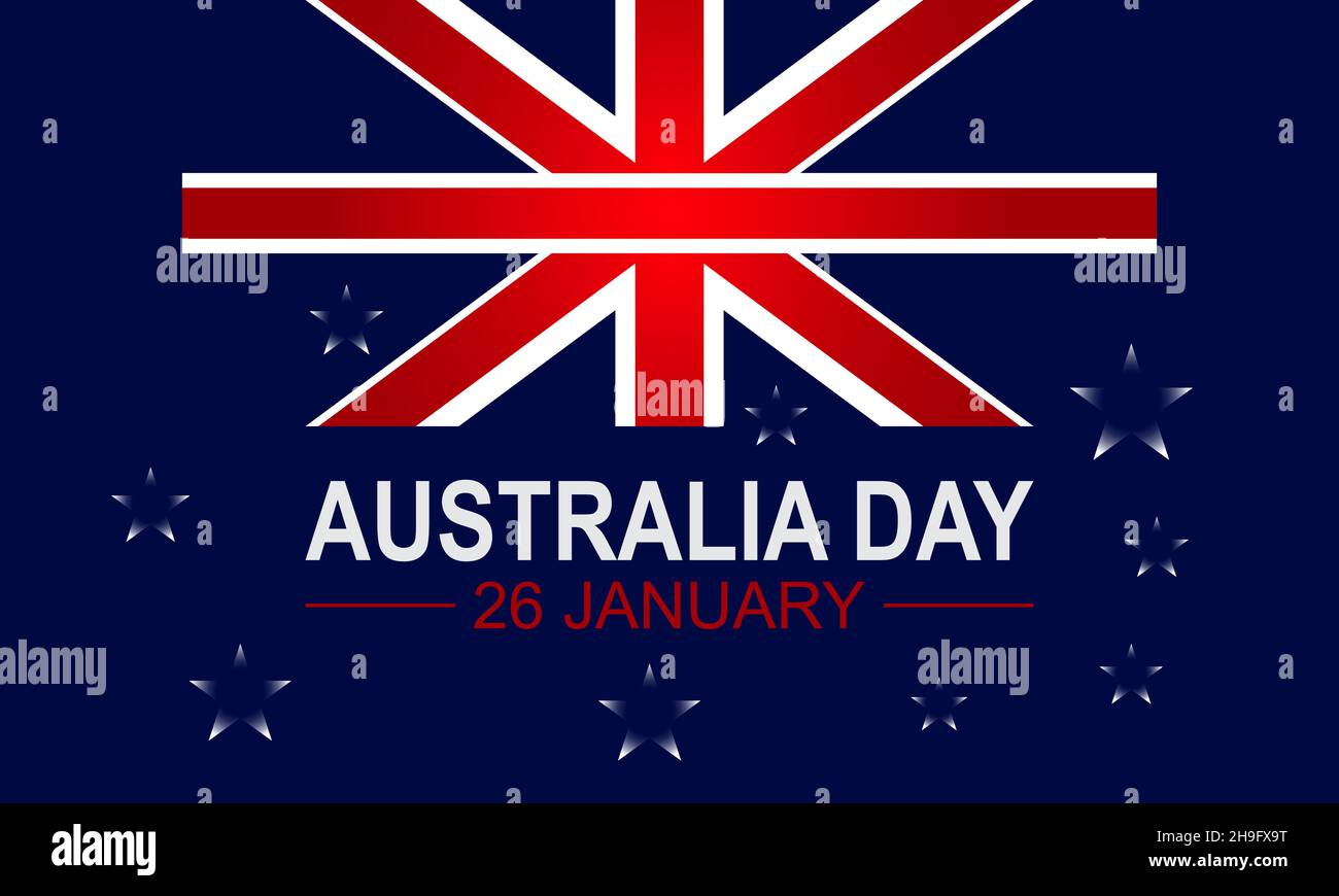 Happy Australia Day calligraphy lettering on map. 26th January ...