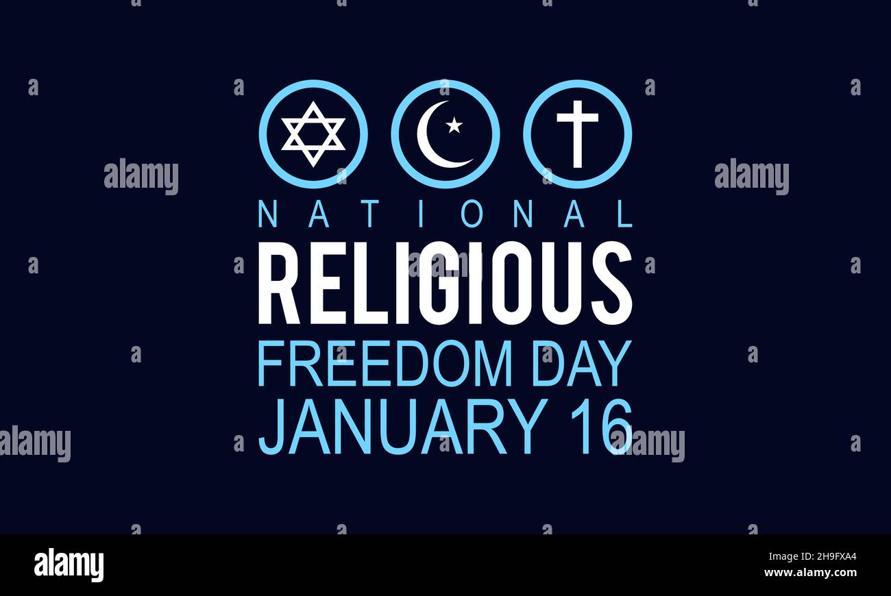 National Religious Freedom Day vector illustration banner template. 16 ...