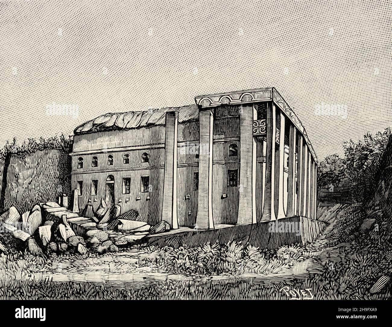 Monolithic Church of Lalibela. Biet Medani Alemn, Orthodox underground ...