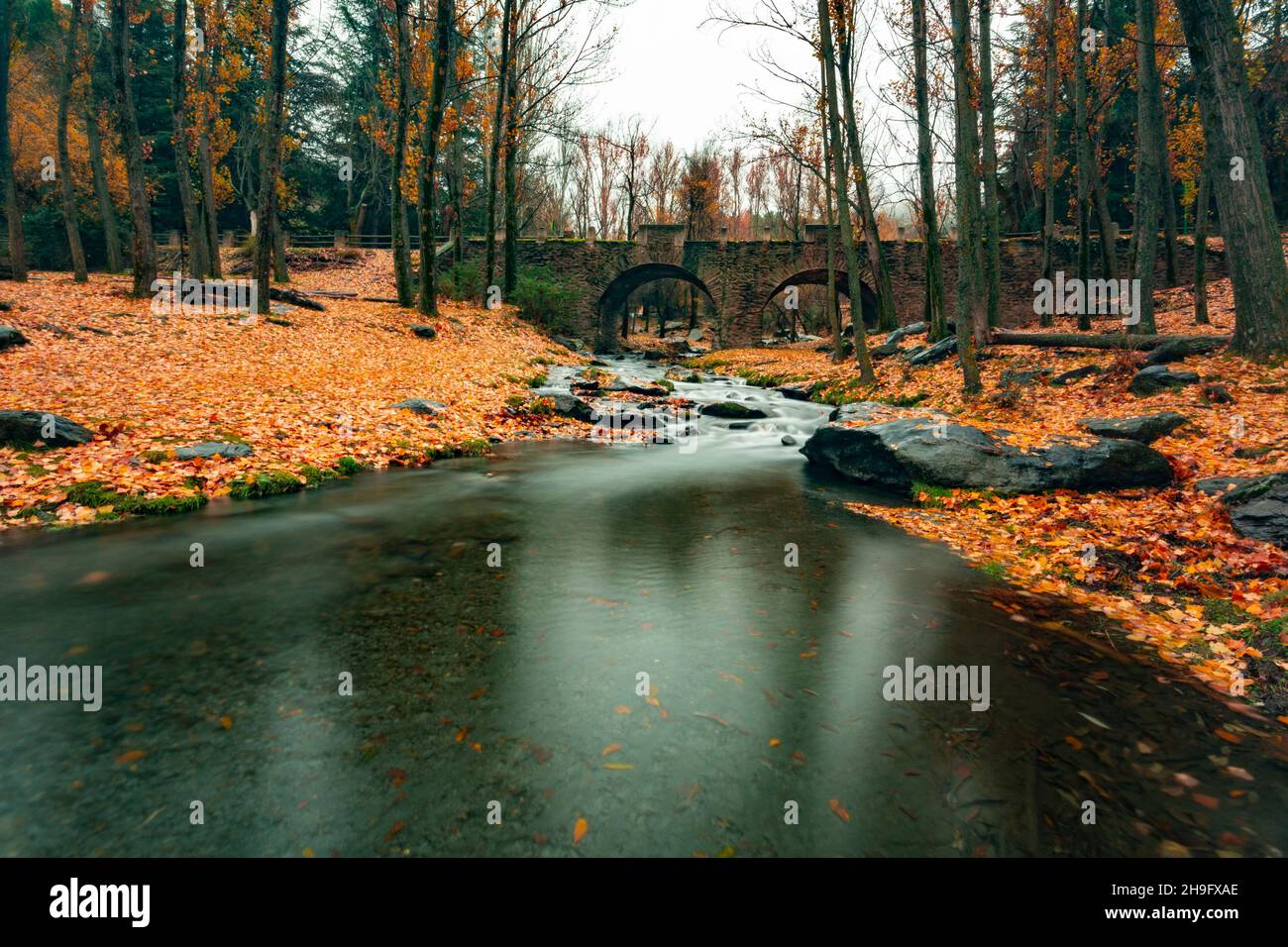 Natural river of water that flows permanently Stock Photo - Alamy