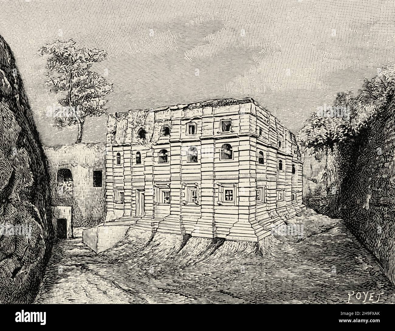 Monolithic Church of Lalibela. Bet Emanuel Church, Orthodox underground ...