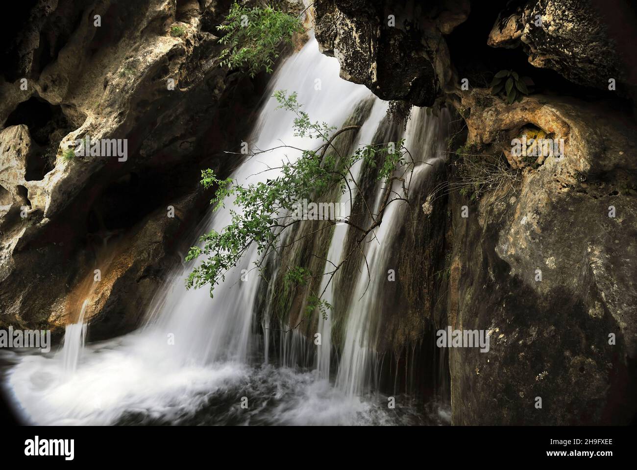 Natural river of water that flows permanently Stock Photo - Alamy
