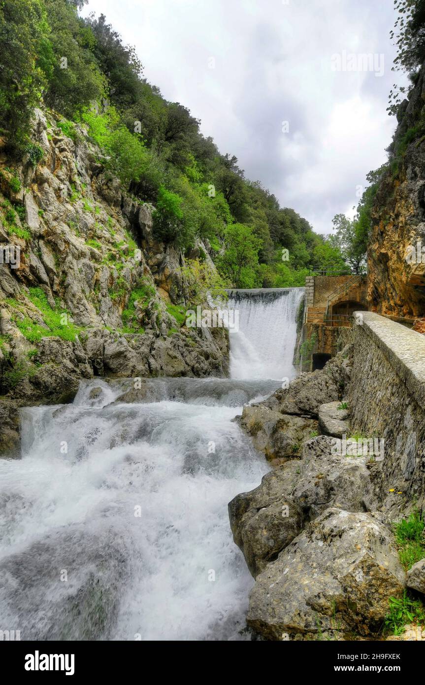 Natural river of water that flows permanently Stock Photo - Alamy