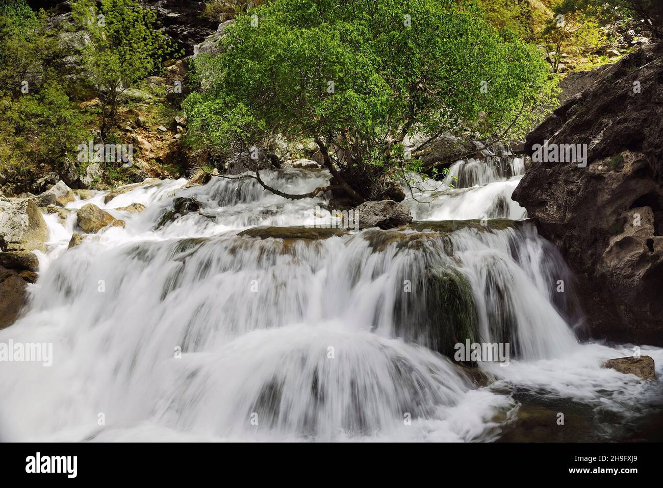 Natural river of water that flows permanently Stock Photo - Alamy