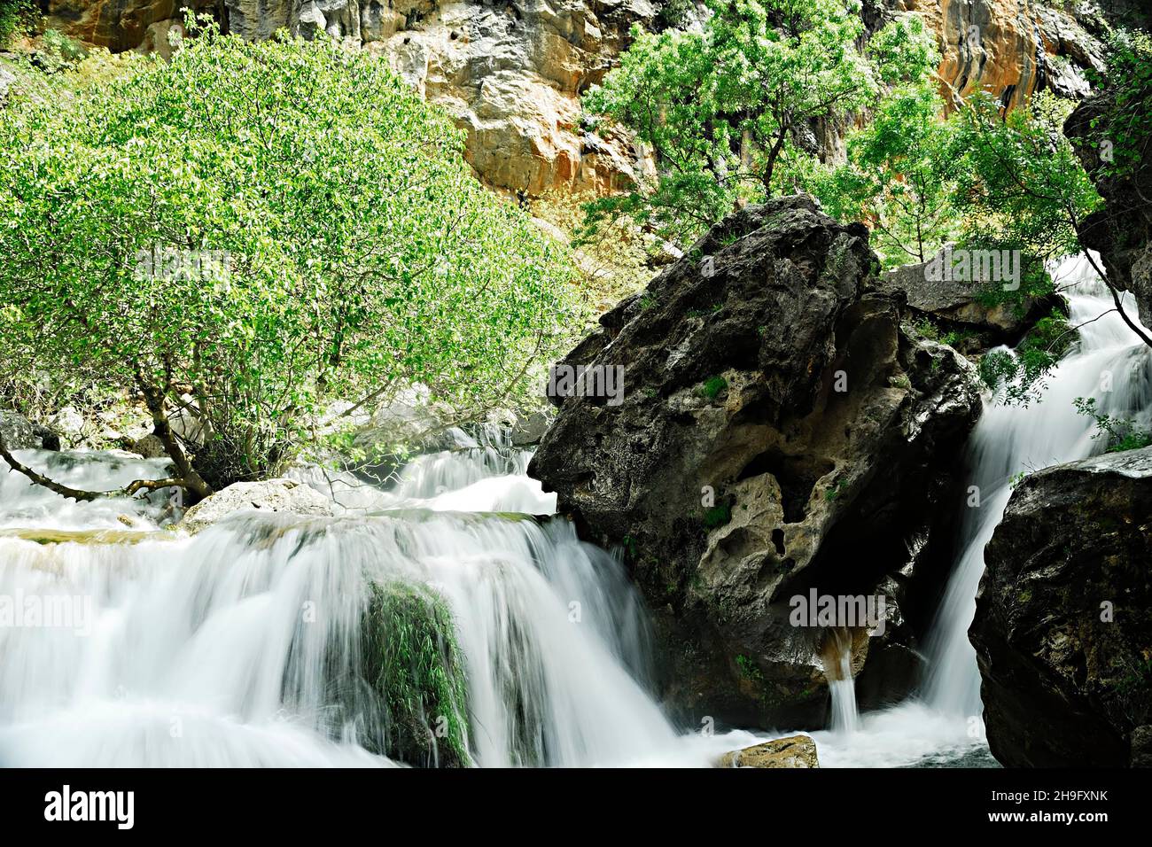 Natural river of water that flows permanently Stock Photo - Alamy