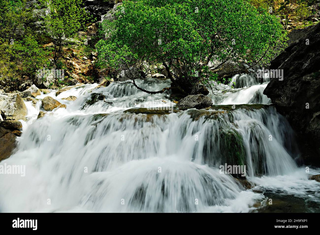 Natural river of water that flows permanently Stock Photo - Alamy