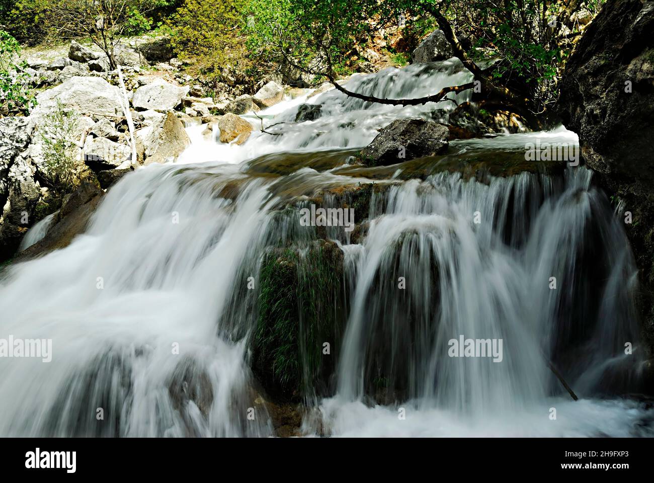 Natural river of water that flows permanently Stock Photo - Alamy