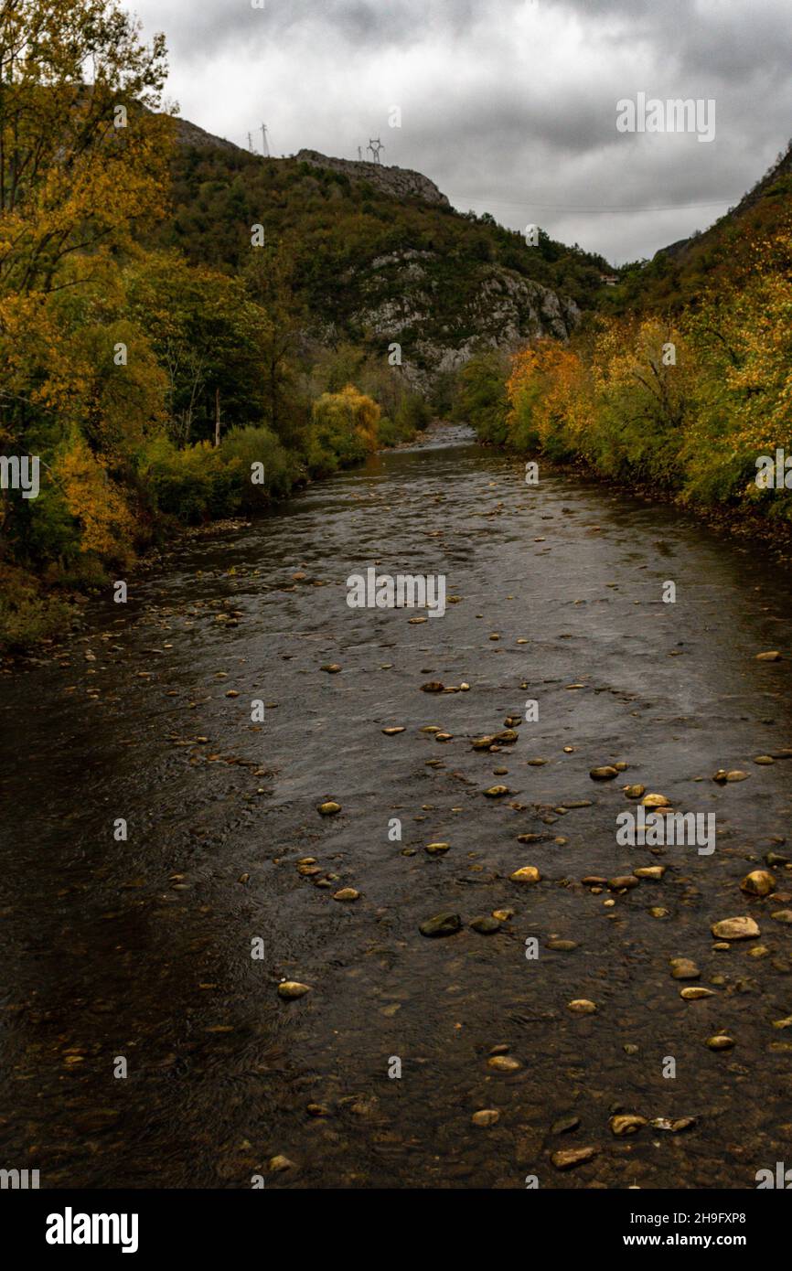 Natural river of water that flows permanently Stock Photo - Alamy