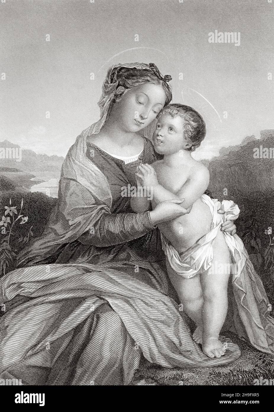 Virgin Mary with baby Jesus, mother of Jesus of Nazareth, was a Jewish ...