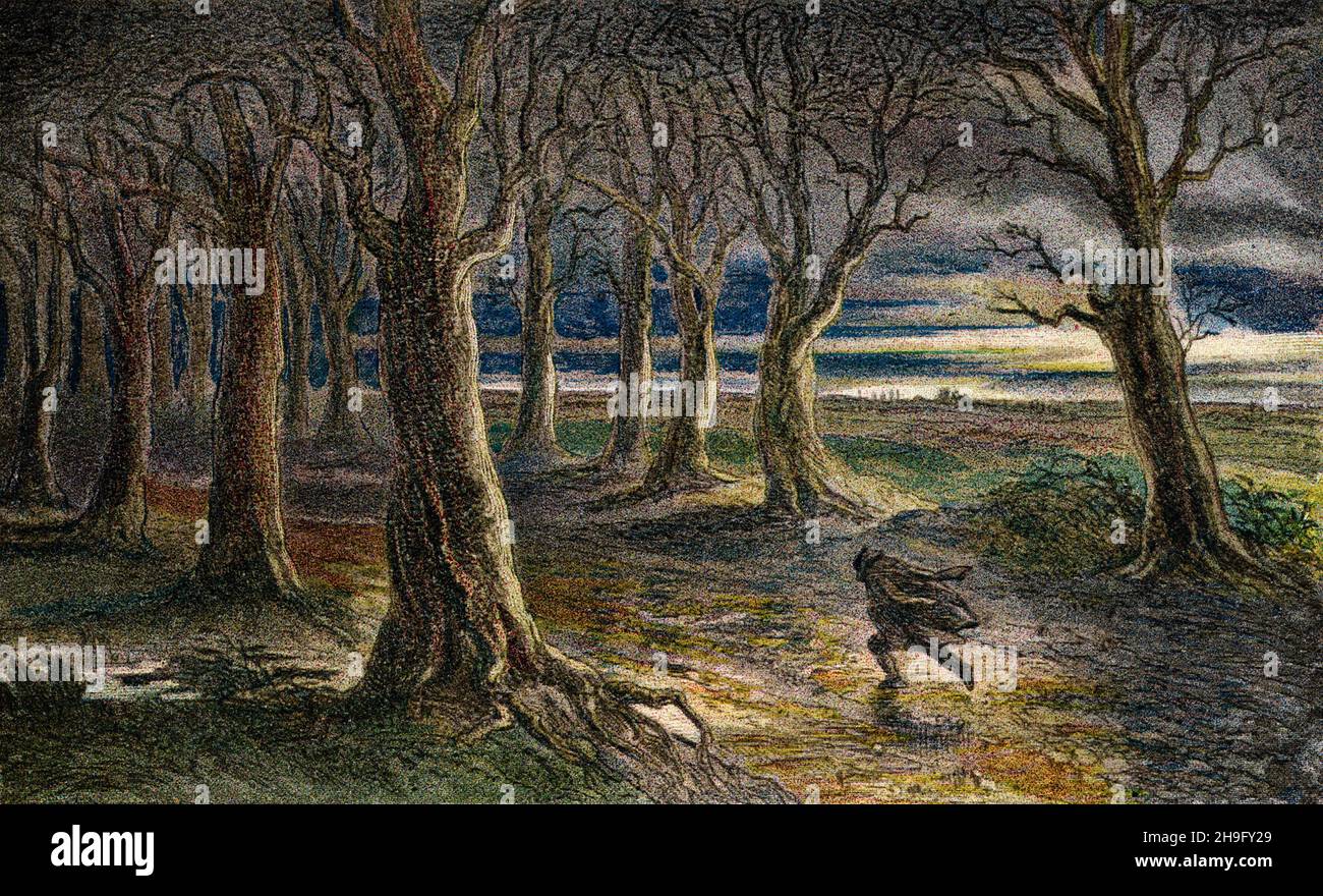 Making off. Color illustration from the Charles Dickens novel Little ...
