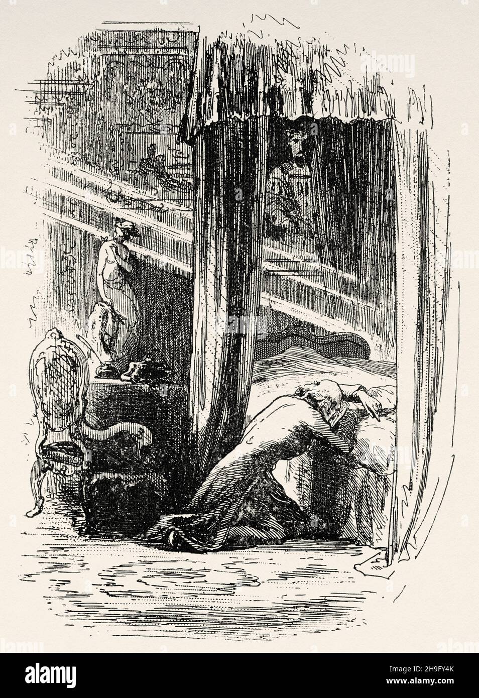 The Night. Illustration from the Charles Dickens novel Little Dorrit by ...
