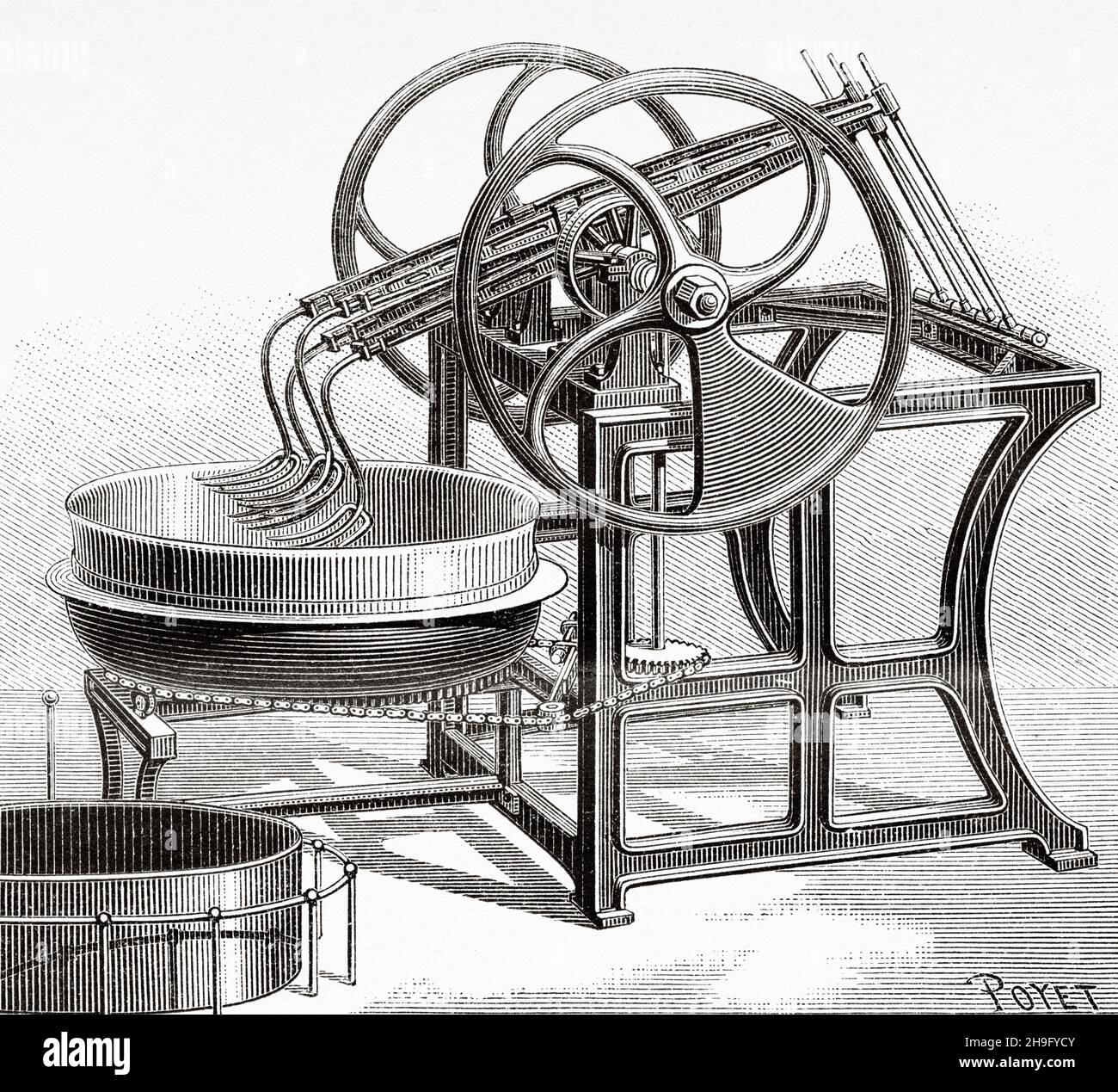 Kneading machine antique drawing hi-res stock photography and images ...