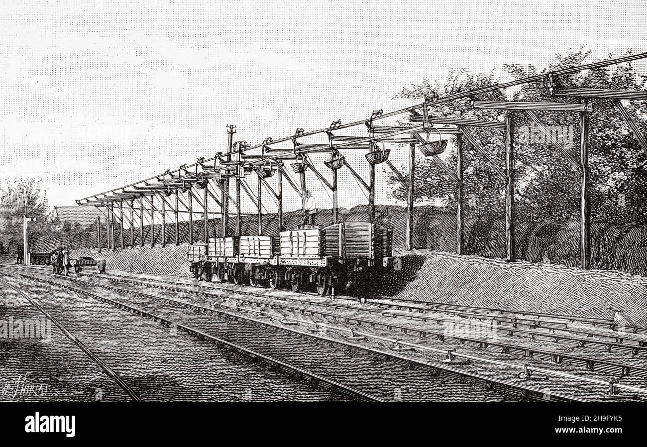 Telpher line at Glynde, England. The Telpherage Company opened the ...