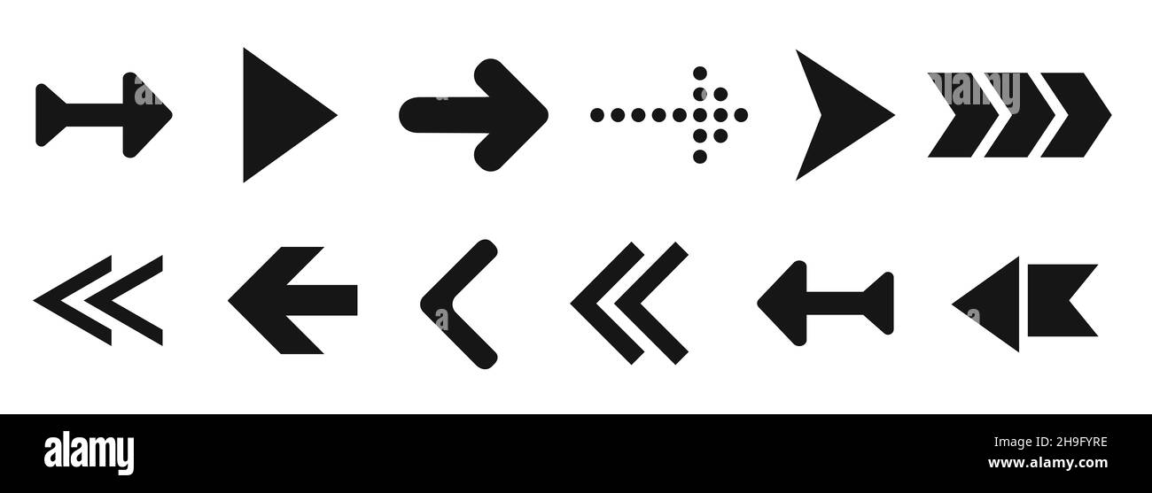 Swipe up, set of buttons for social. Black arrows, buttons and web ...