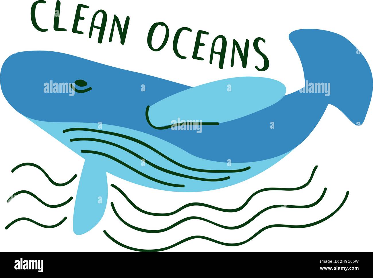 clean oceans campaign with whale Stock Vector Image & Art - Alamy