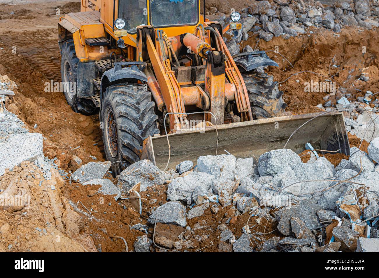 Front End Loader Earth Moving Equipment High Resolution Stock ...
