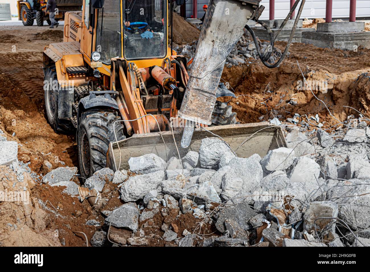 Front End Loader Earth Moving Equipment High Resolution Stock ...