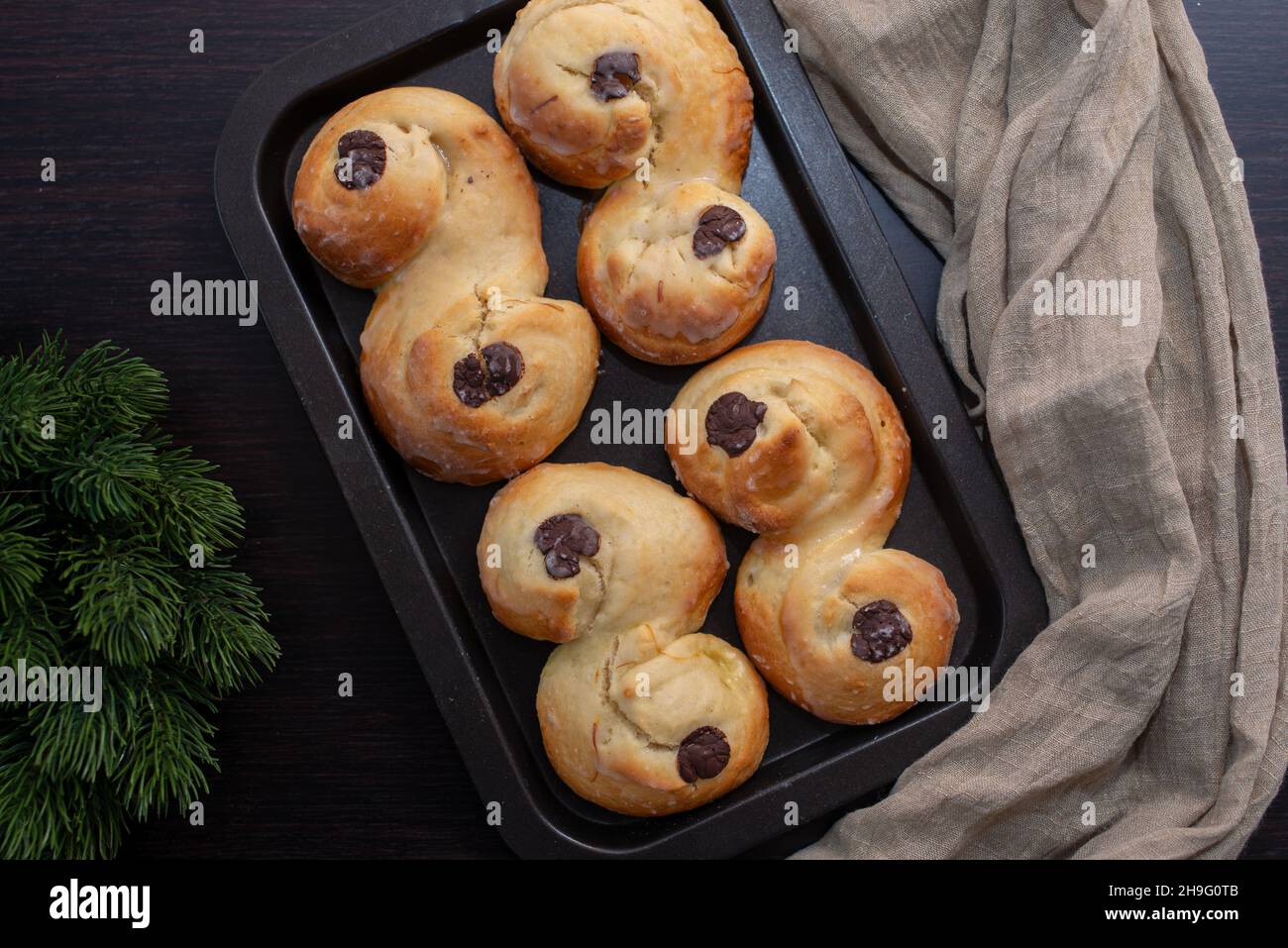 Swedish scandinavian saffron buns hi-res stock photography and images ...