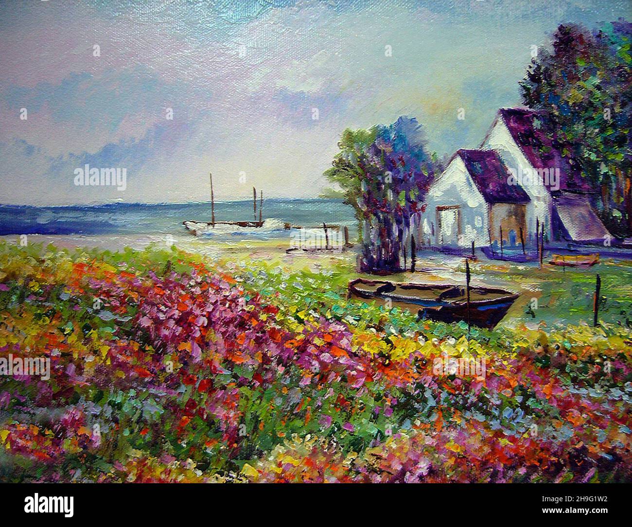 Art painting oil color flower , backgrounds for design , flower , flora ...