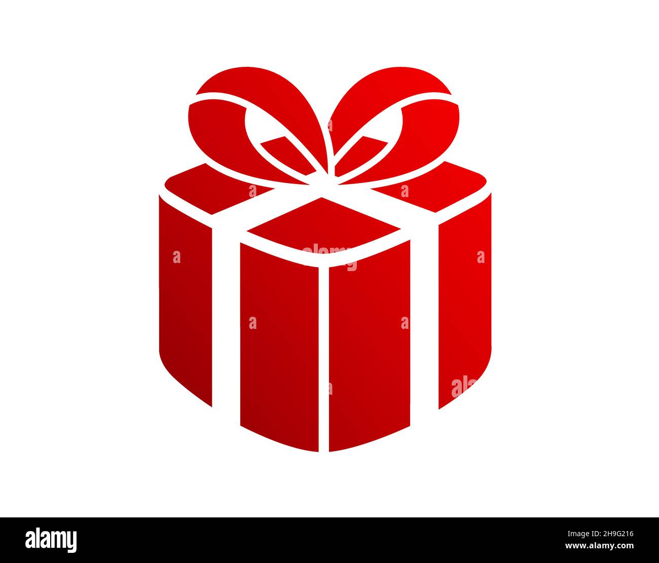 Giftbox red ribbon bow Stock Vector Images - Alamy