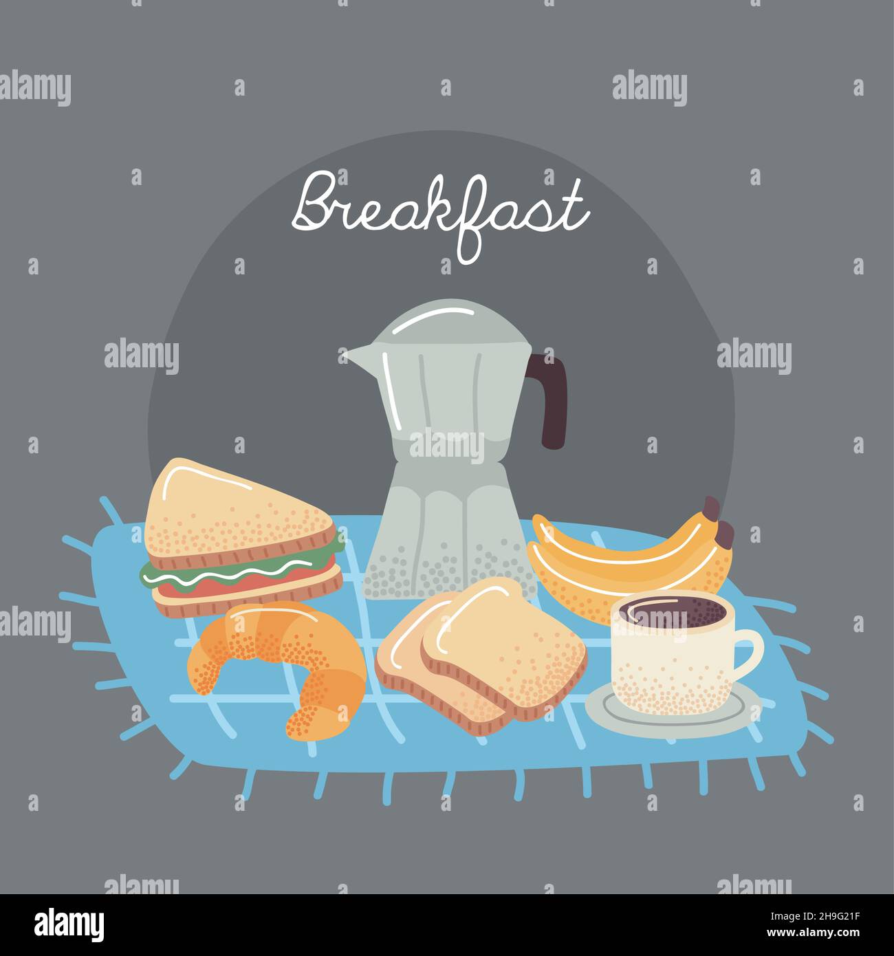breakfast food lettering with icons Stock Vector Image & Art - Alamy