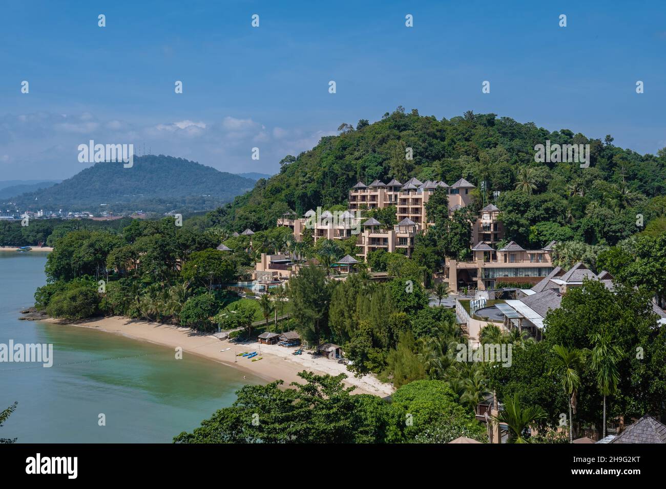 Phuket Thailand December 2021, luxury resort Westin Siray Bay with huge ...