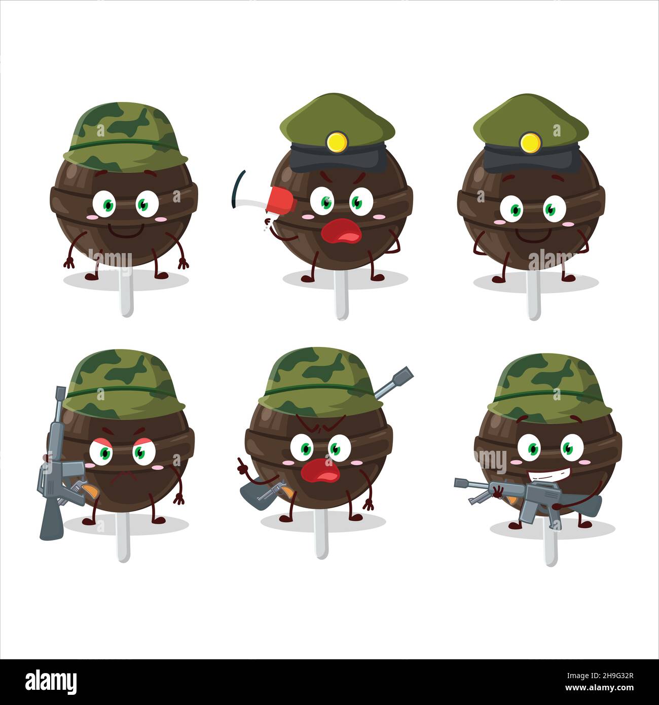 A charming soldier sweet chocolate lolipop cartoon picture bring a gun ...
