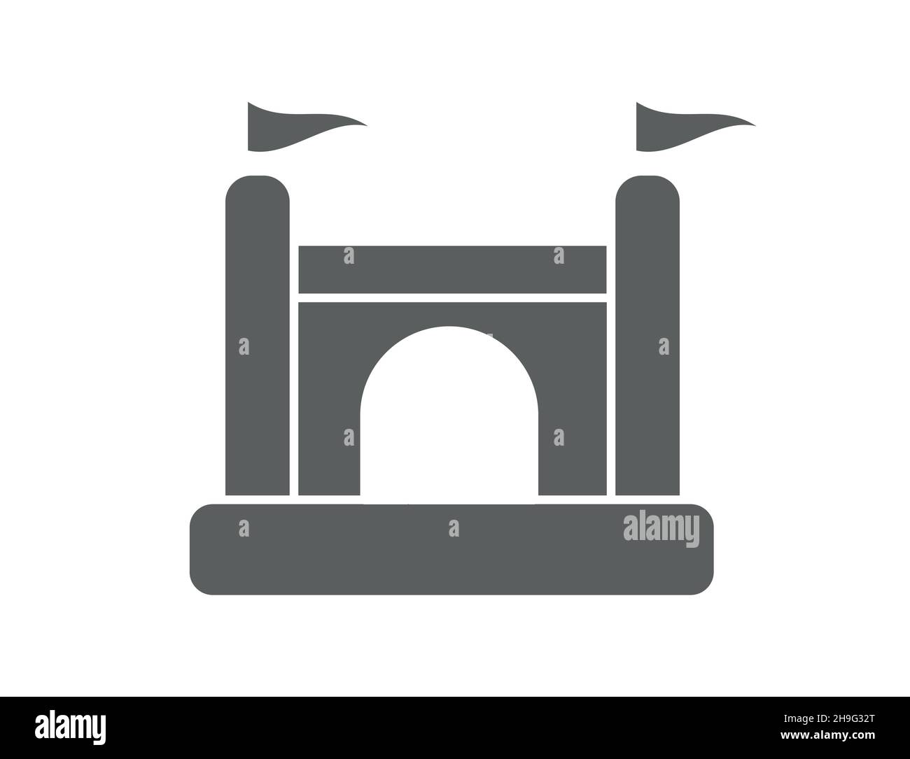 Bouncy inflatable castle. Tower and equipment for child playground ...