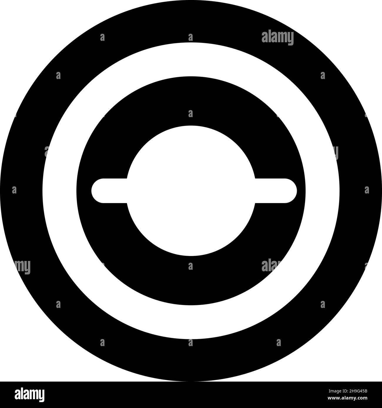 Gasket with groove laying icon in circle round black color vector ...