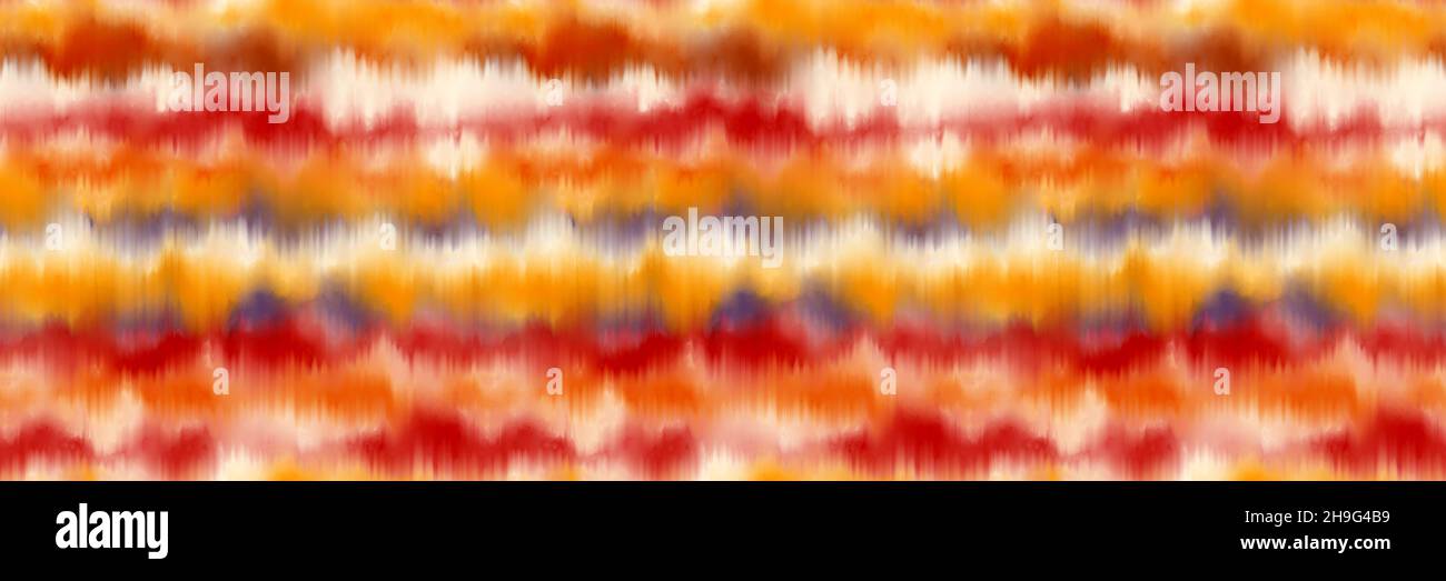 Seamless funky striped tie dye motif print border for surface design ...