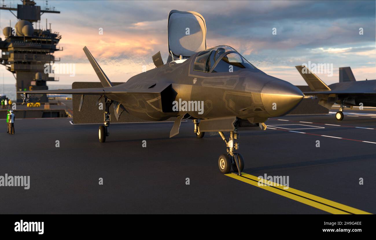 Lockheed Martin F-35 Lightning II takes off from the aircraft carrier ...