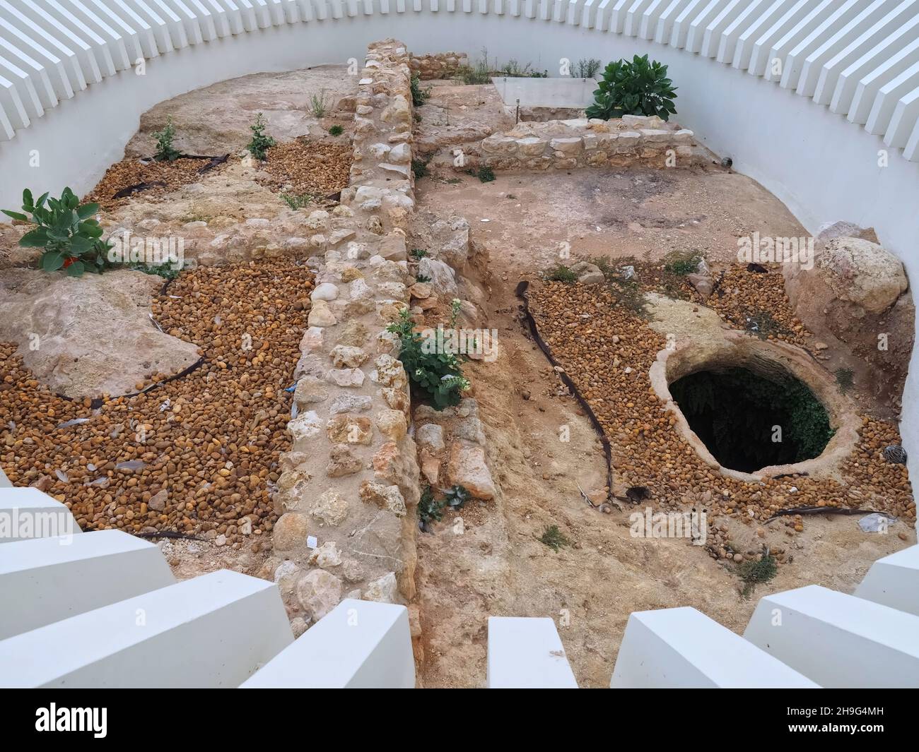 Excavations at the archaeological museum in Albufeira at the Algarve ...