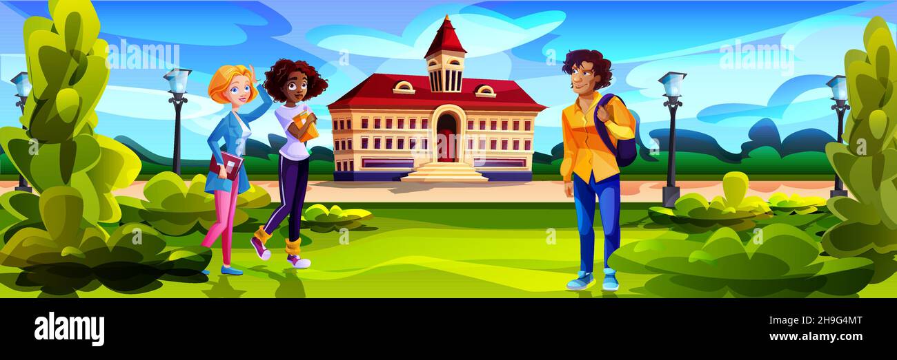 College Campus Vector University Campus, Library Or High School