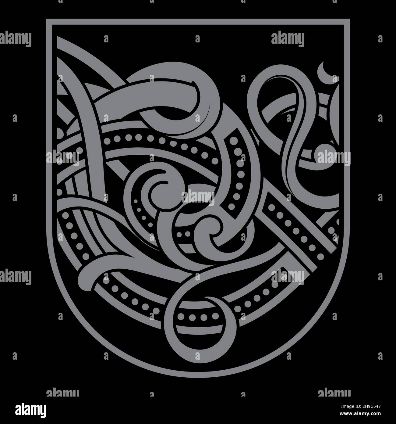 Celtic-Scandinavian design. Old Norse pattern, frame Stock Vector Image ...