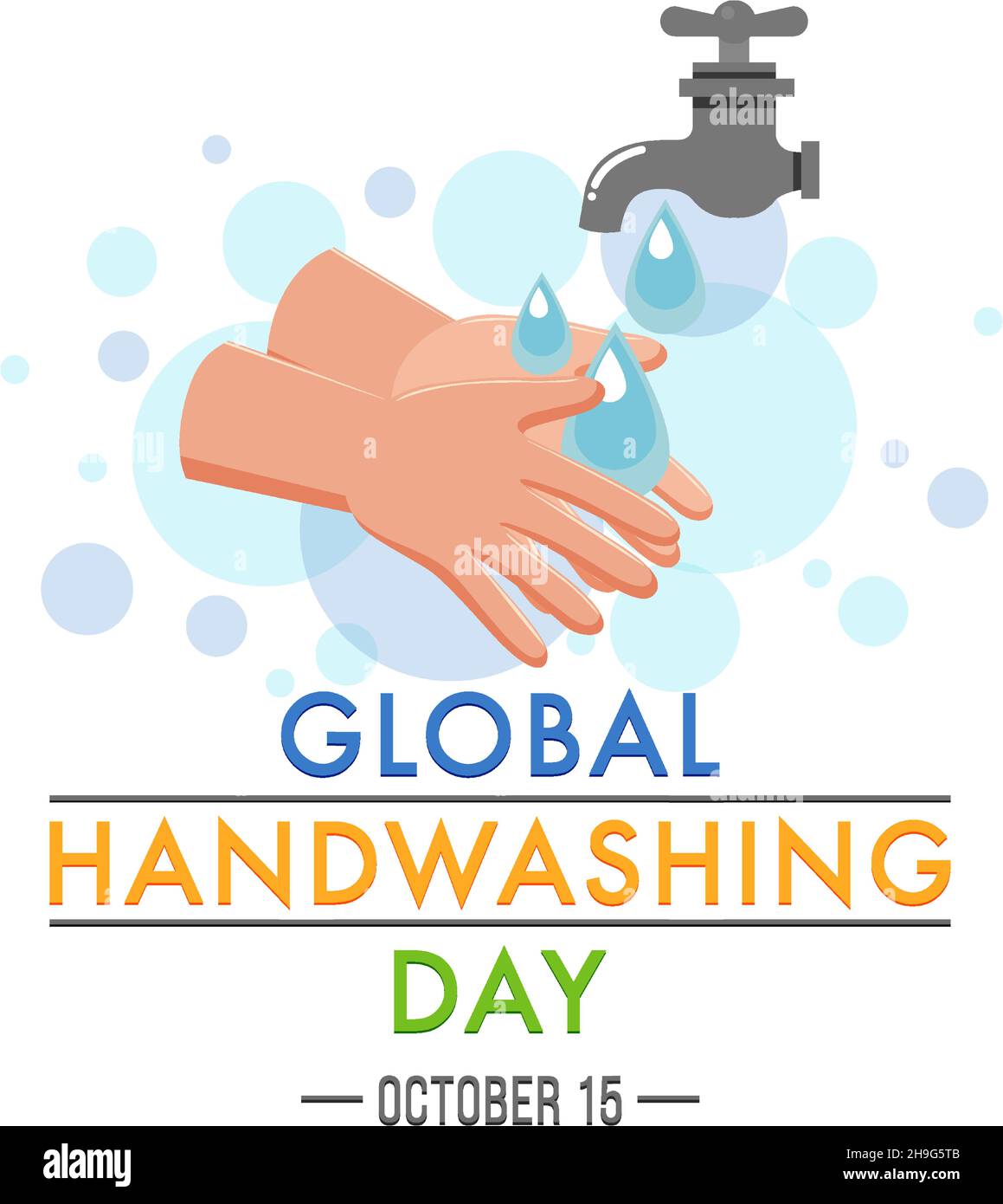 Global Handwashing Day Banner Design Illustration Stock Vector Image