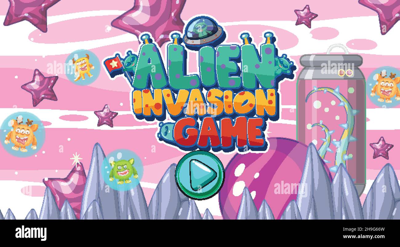 A Game Template Galaxy Scene illustration Stock Vector Image & Art - Alamy