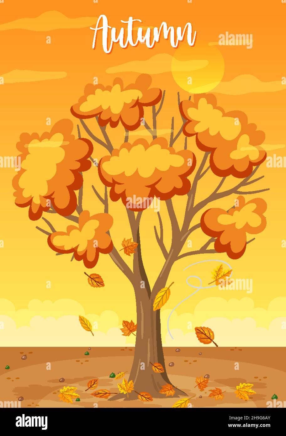 Fall Season Typographic Poster illustration Stock Vector Image & Art ...