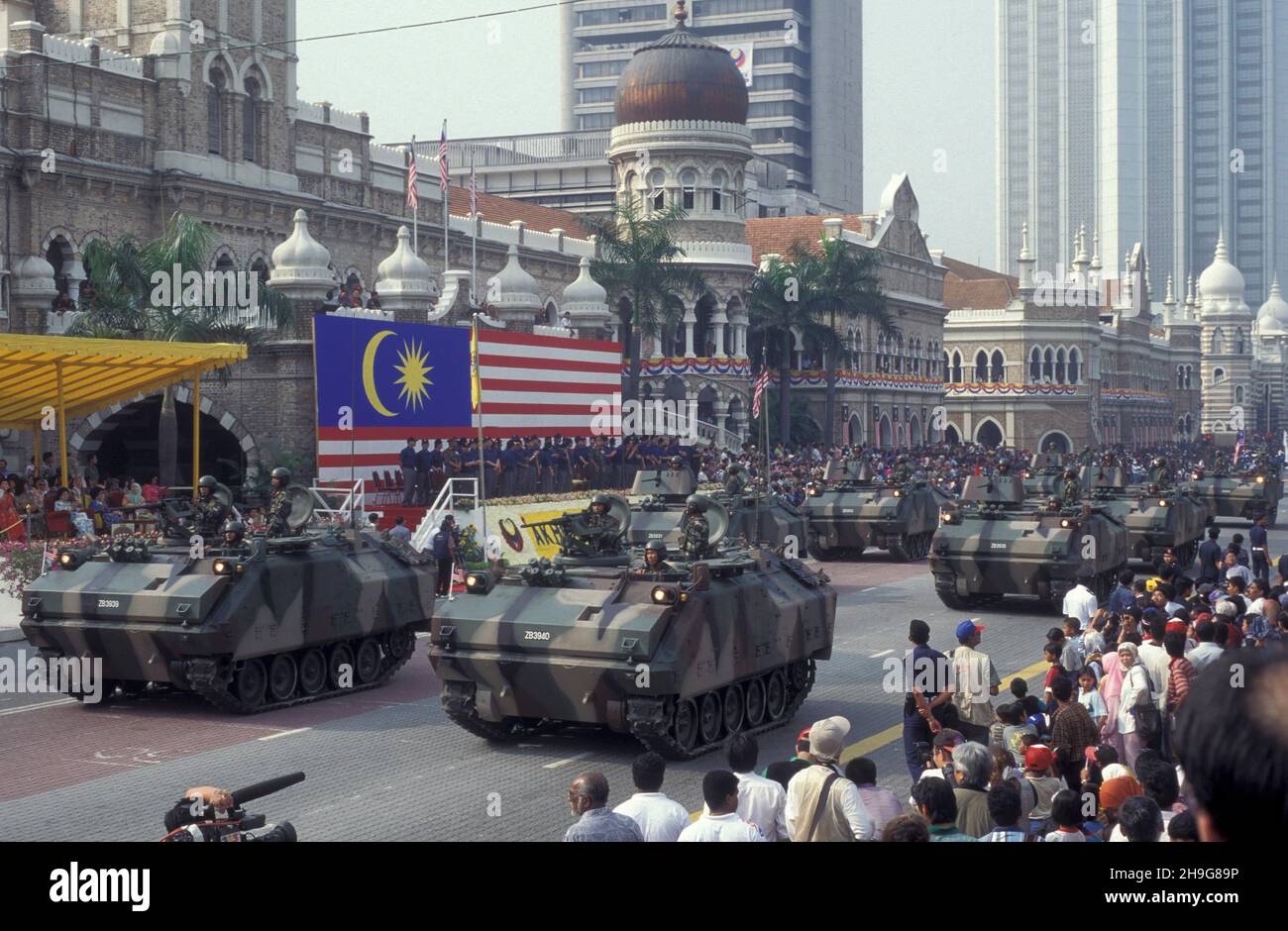 the Military Parade at the Malaysian National Day or Hari Merdeka ...