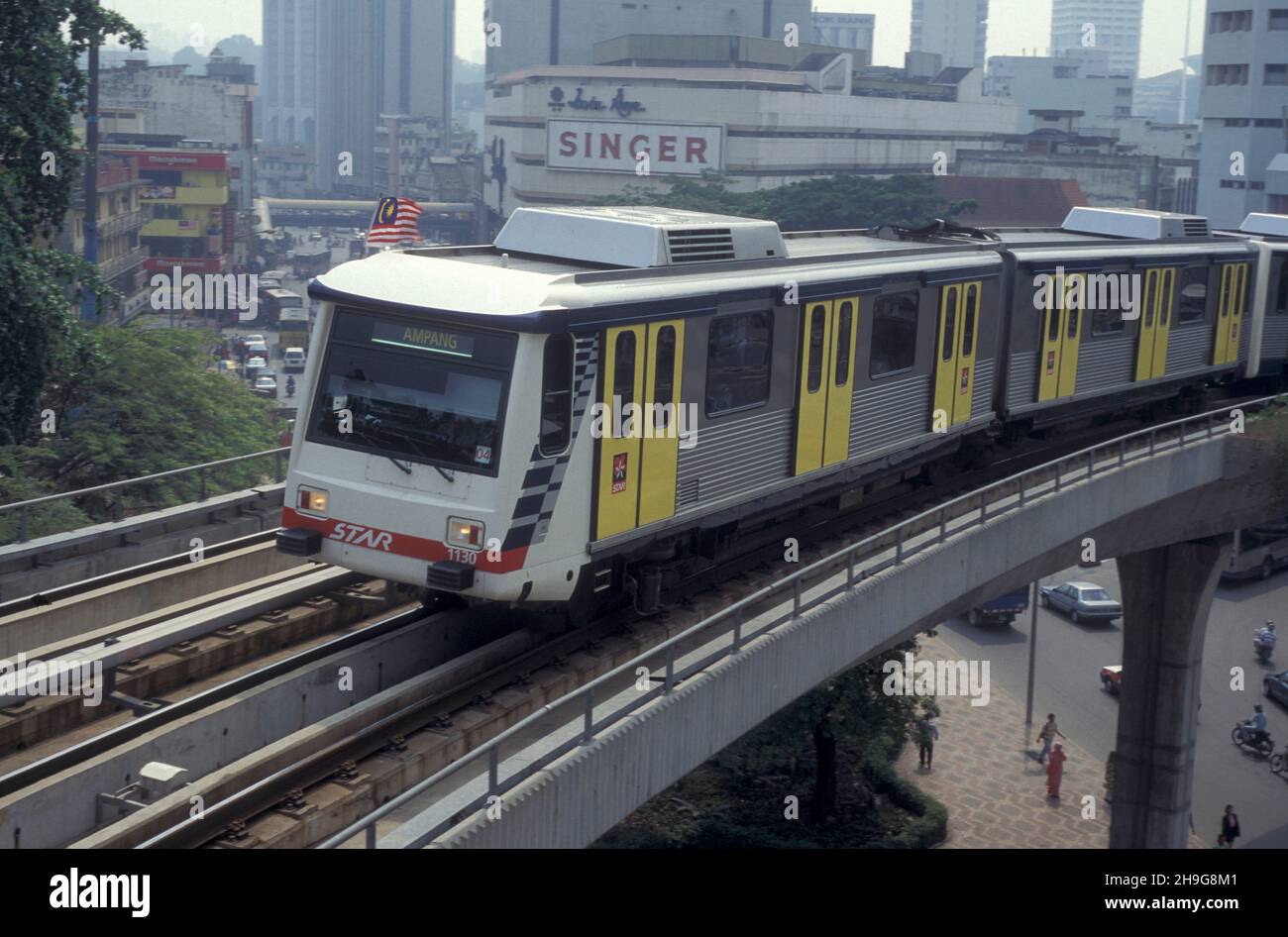 Star Lrt Malaysia Stadtbahn Kuala Lumpur Redaktionelles Stockbild.